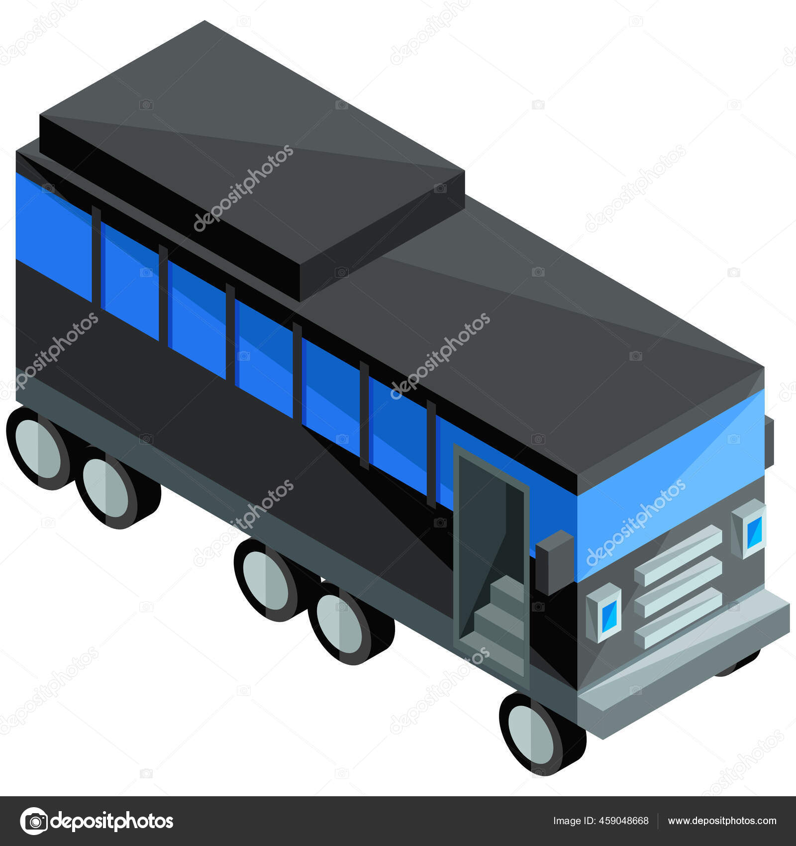 Bus Tour Transport Icon Isometric Style Stock Vector by ©iconfinder ...