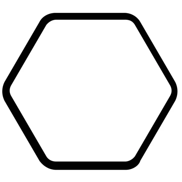 Hexagon Shape Outline Icon Outline Style Stock Vector by ©iconfinder ...