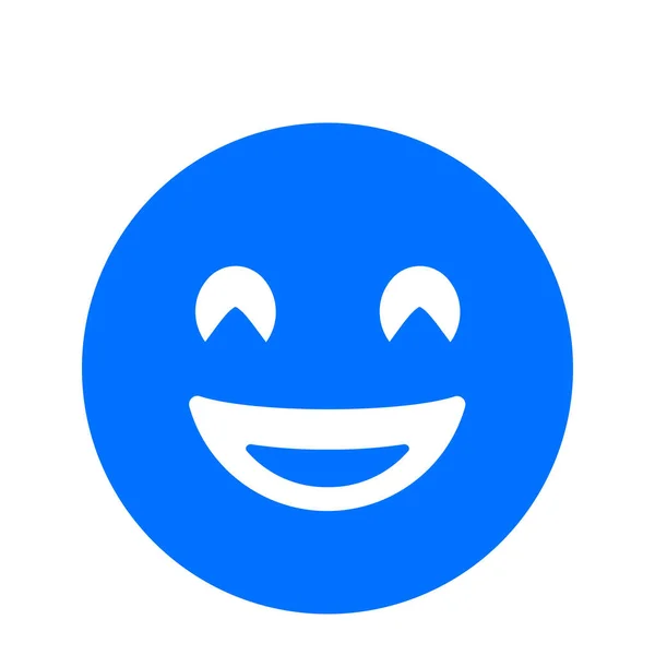 Blue Smiley Face Symbol