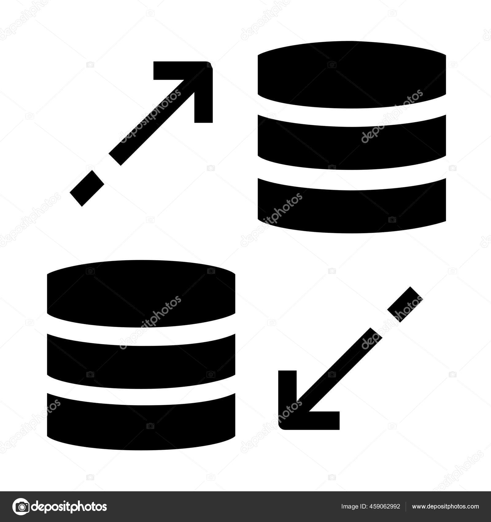 Database Server Storage Icon Solid Style Stock Vector Image by ...