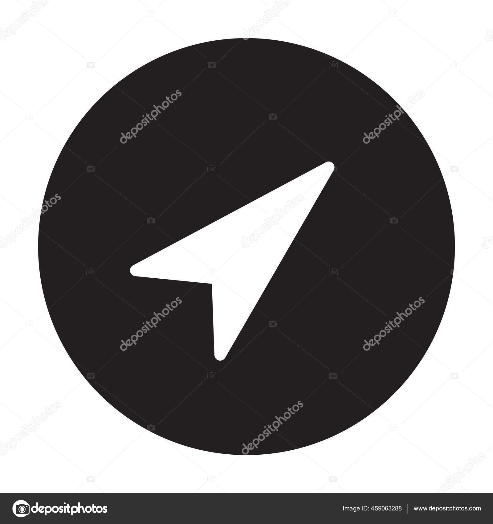 Circle Direction Location Icon Solid Style Stock Vector by ©iconfinder ...