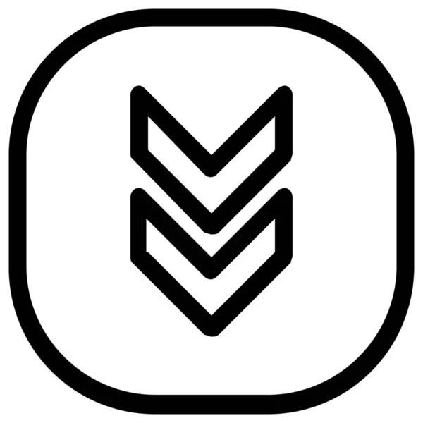 Chevron Navigation Arrow Icon Outline Style Stock Vector by ©iconfinder 498712844