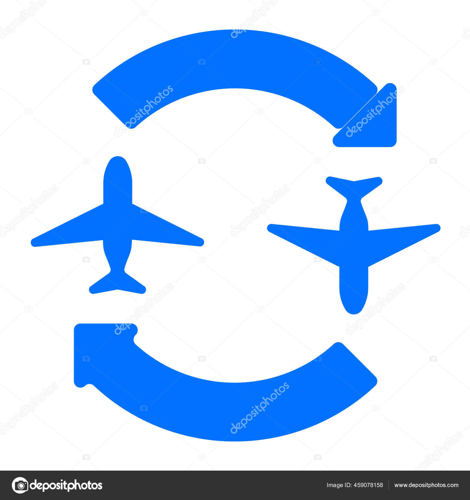 Airport Flight Rotations Icon Solid Style Stock Vector Image by ...