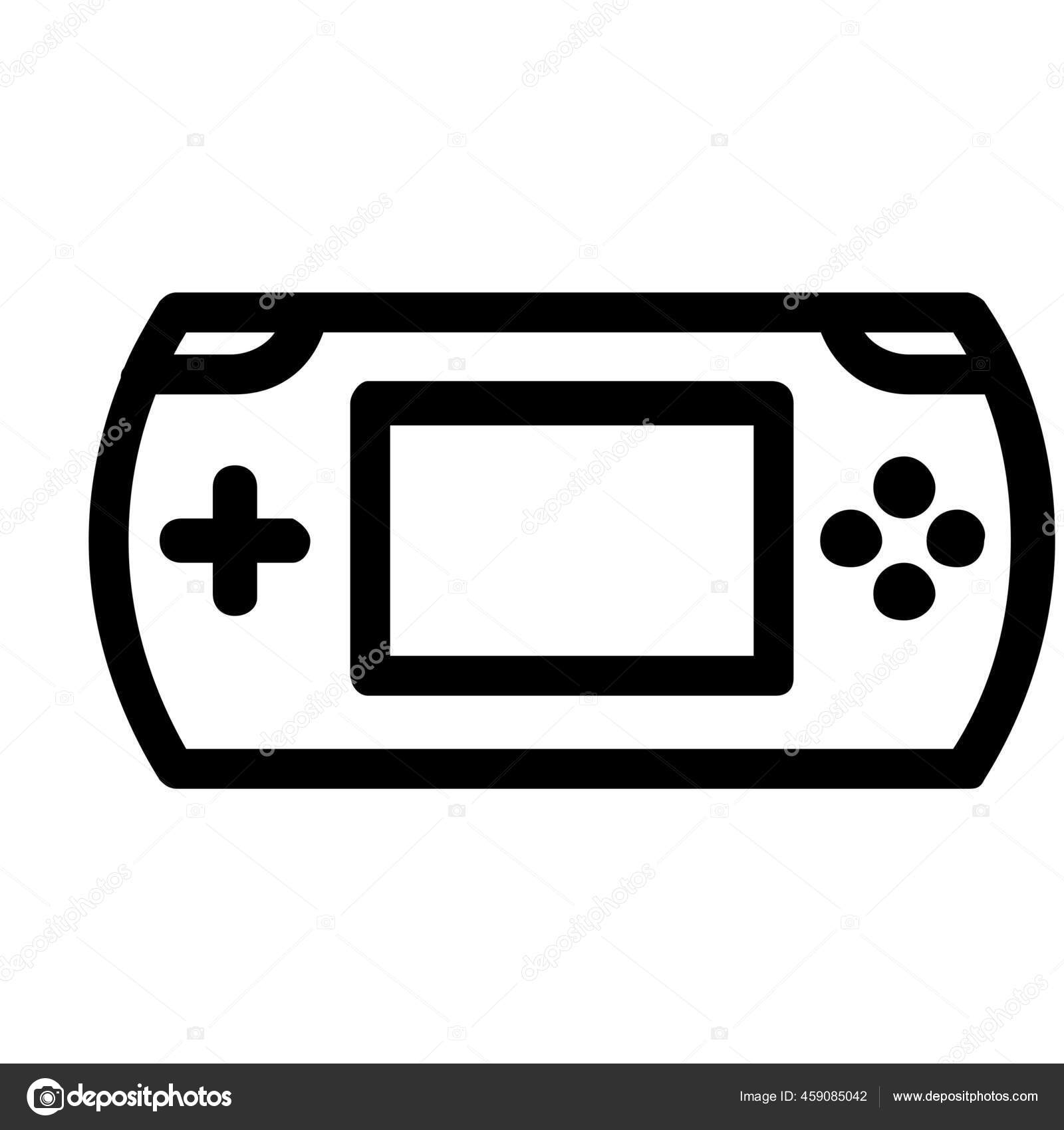 Handheld Console Gaming Icon Outline Style Stock Vector by ©iconfinder ...