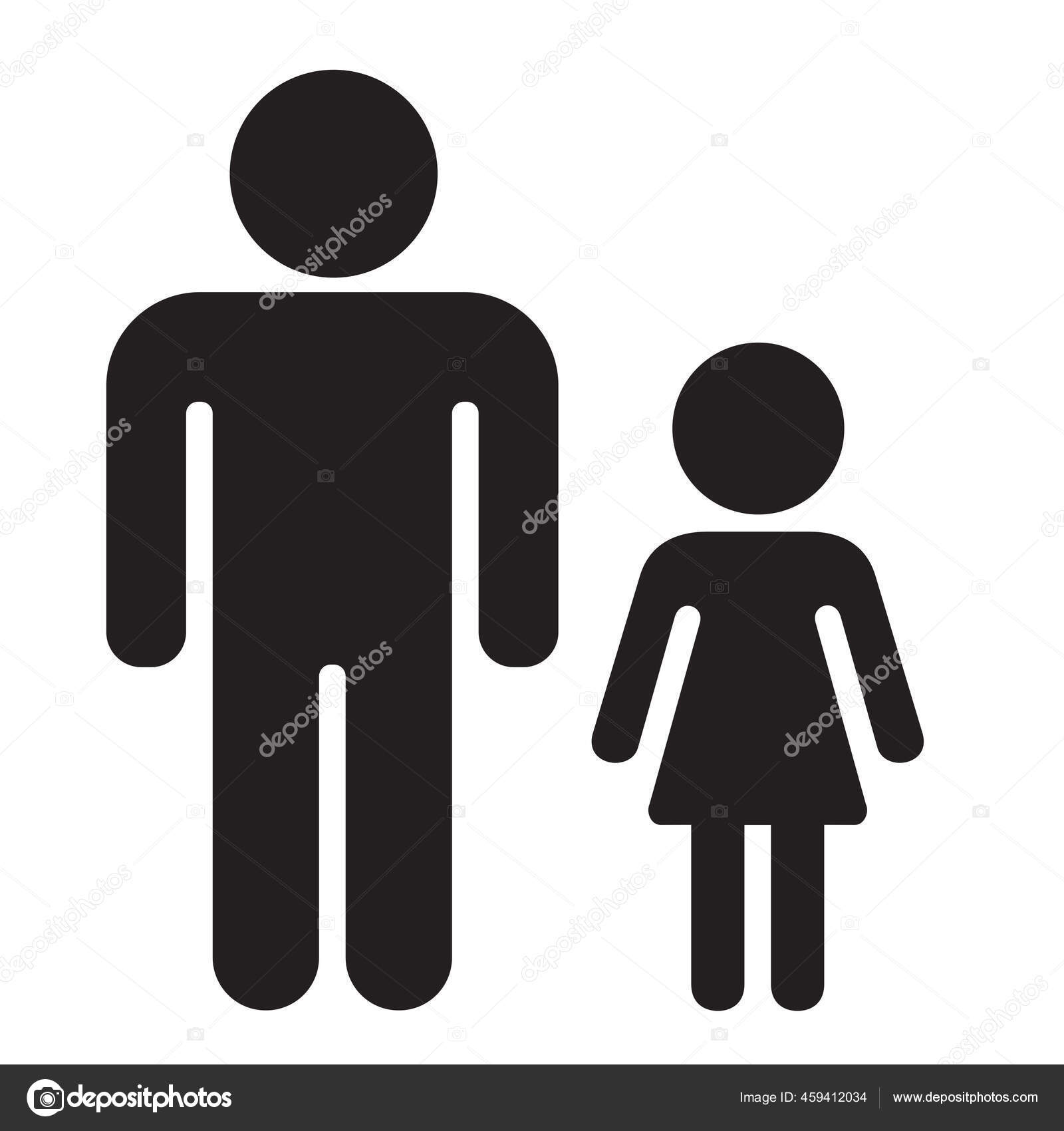 Daughter Father Icon Solid Style Stock Vector by ©iconfinder 459412034