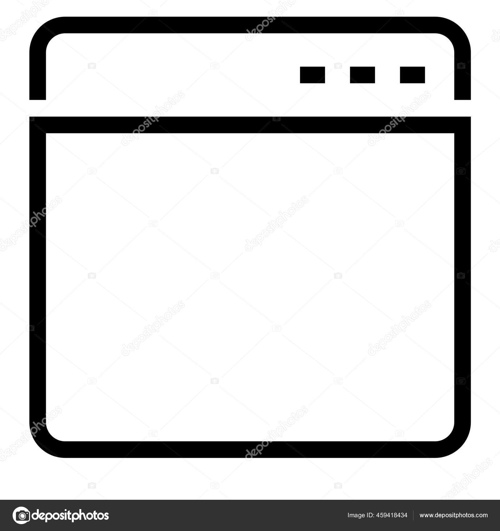 App Window Outline Icon Outline Style Stock Vector by ©iconfinder #459418434