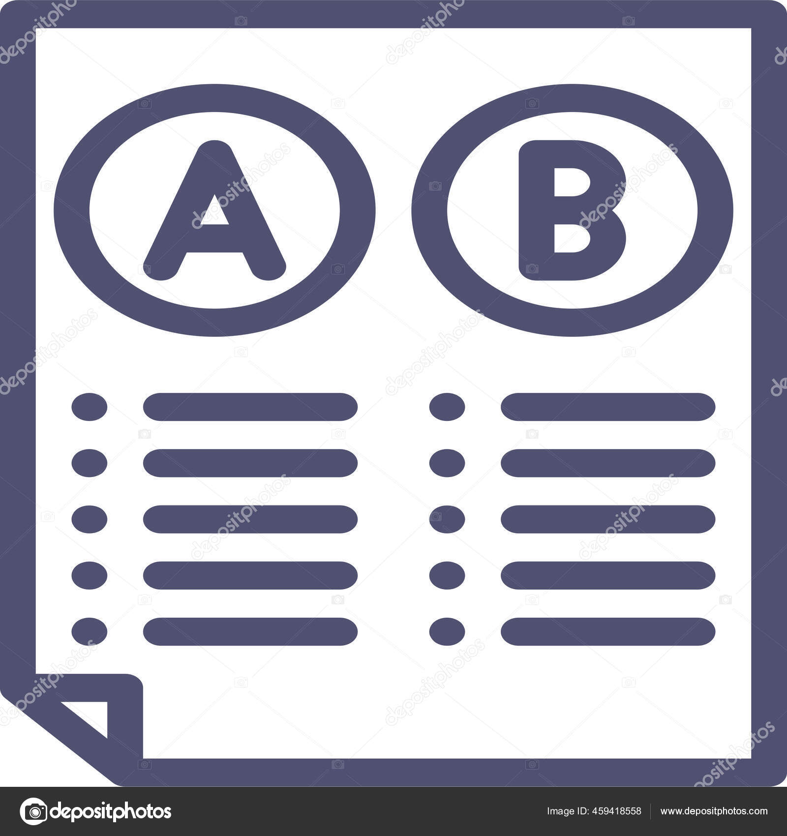 Comparison Document File Icon Outline Style Stock Vector Image by ...