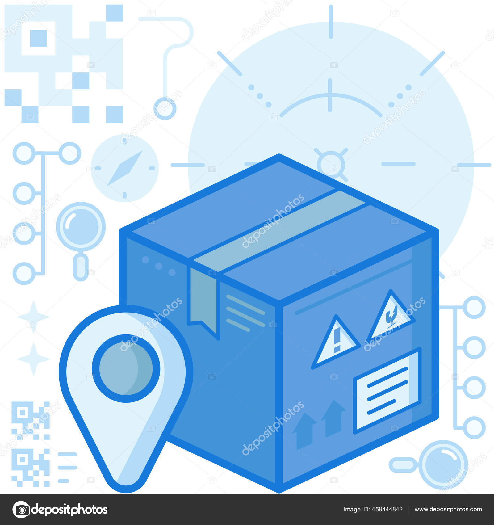 Delivery Destination Location Icon Stock Vector by ©iconfinder 459444842