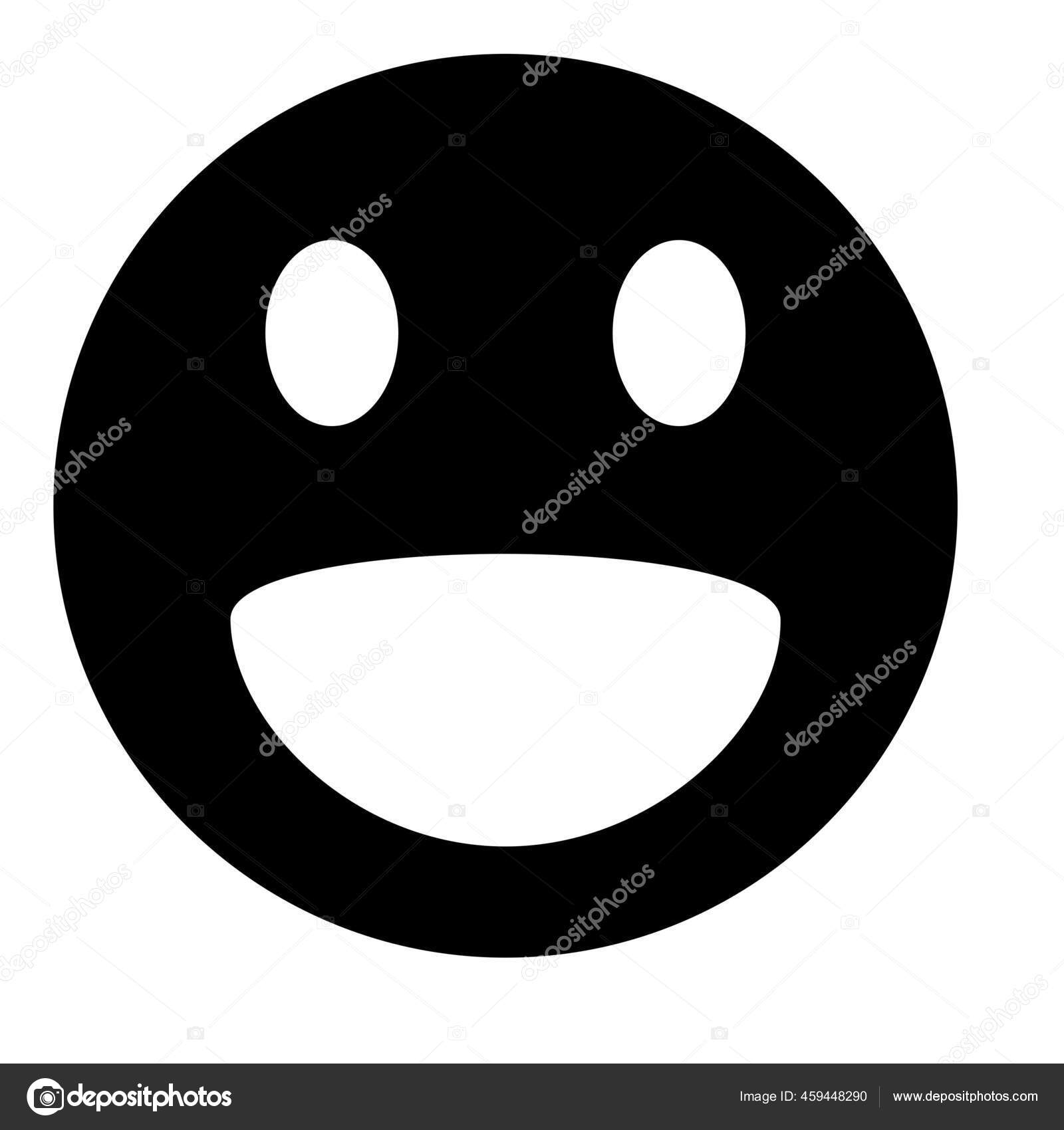 Smile Emoji Solid Icon Solid Style Stock Vector by ©iconfinder 459448290
