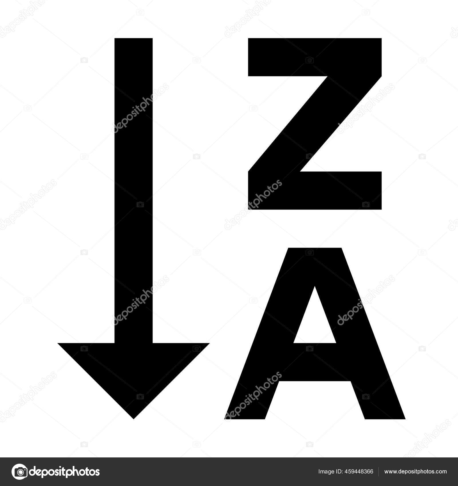 Alphabetical Order Sort Icon Solid Style Stock Vector by ©iconfinder ...