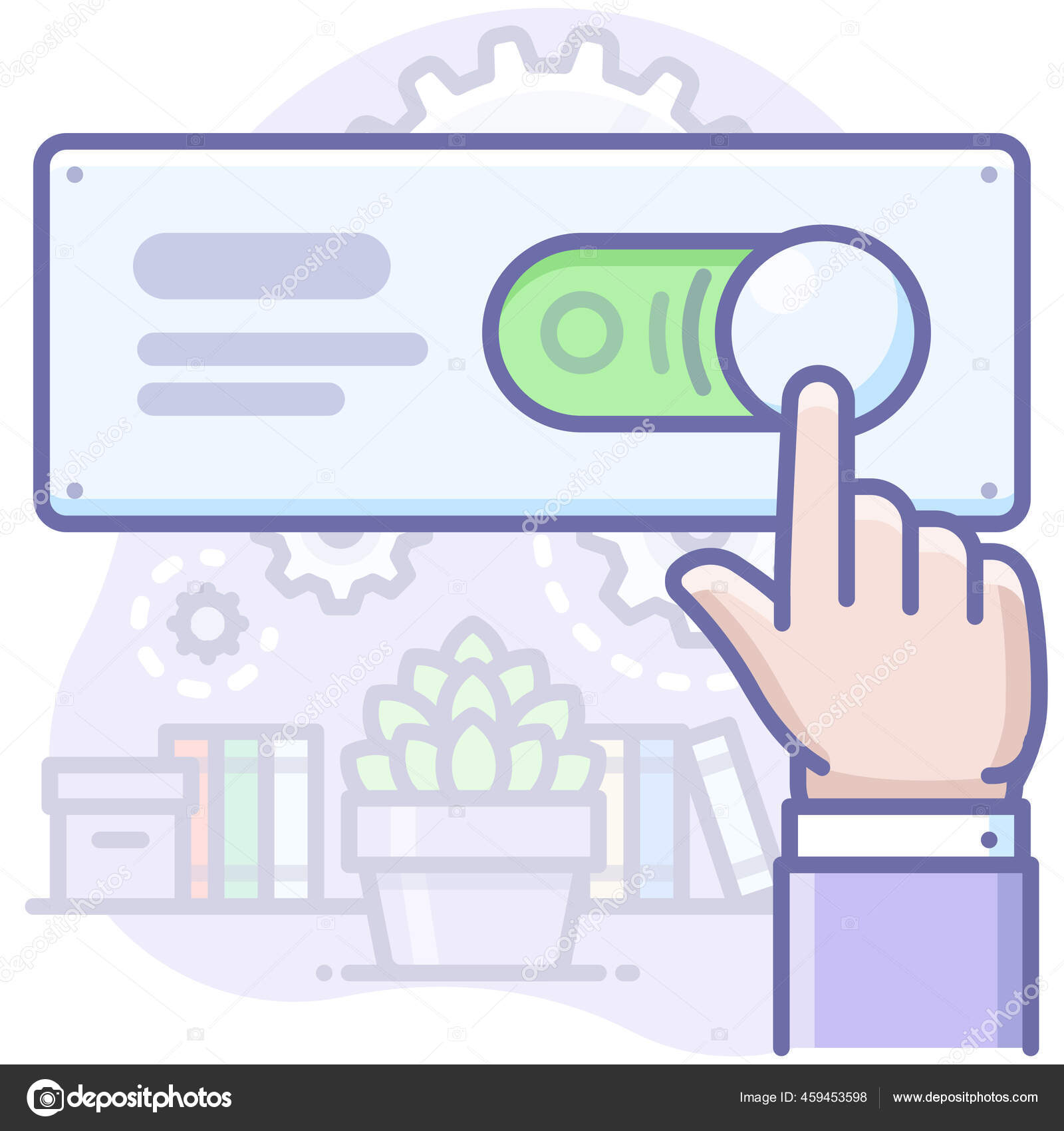 Hand Settings Icon Stock Vector by ©iconfinder 459453598