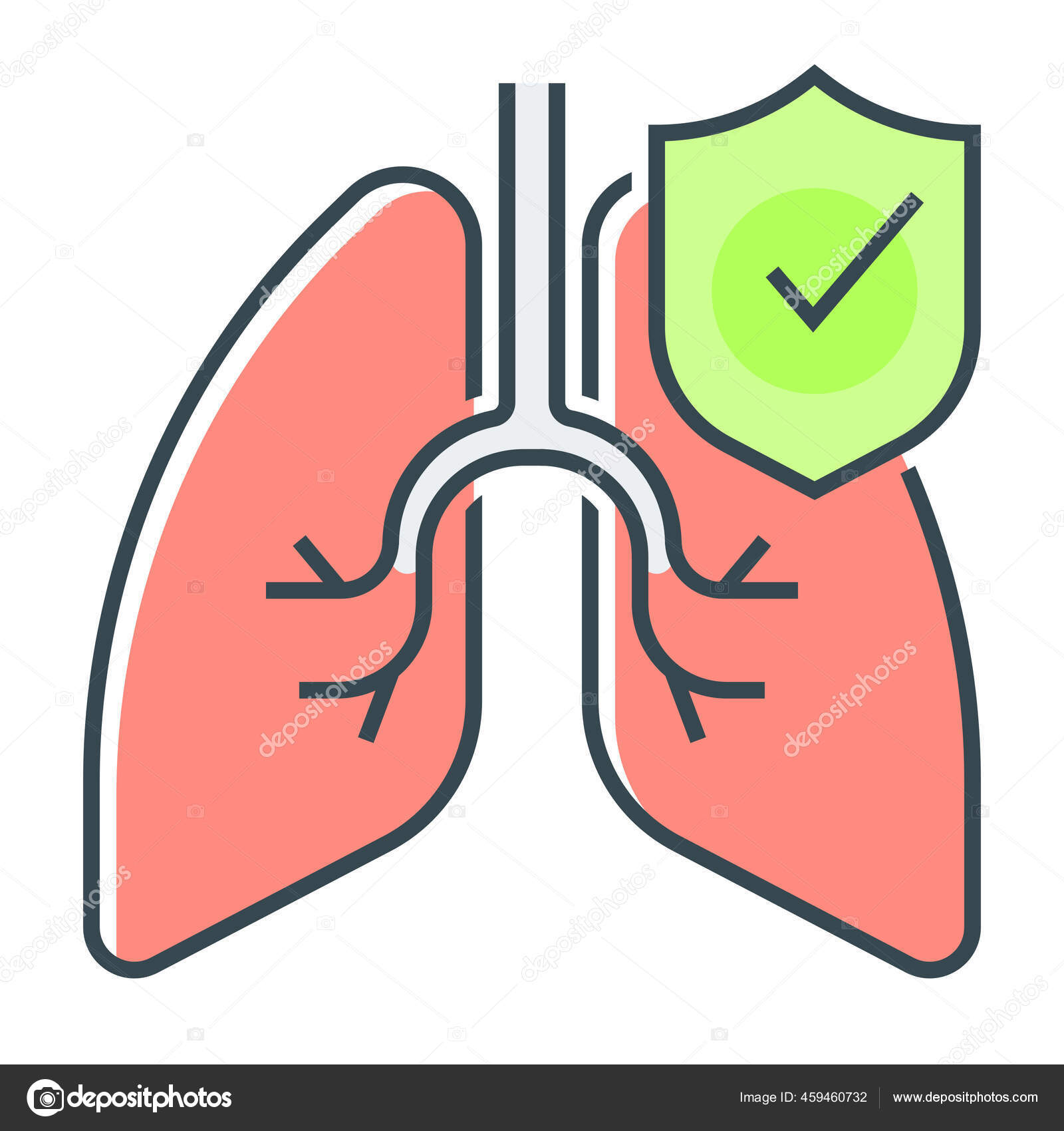 Check Lung Mark Icon Hospitals Healthcare Category Stock Vector Image ...