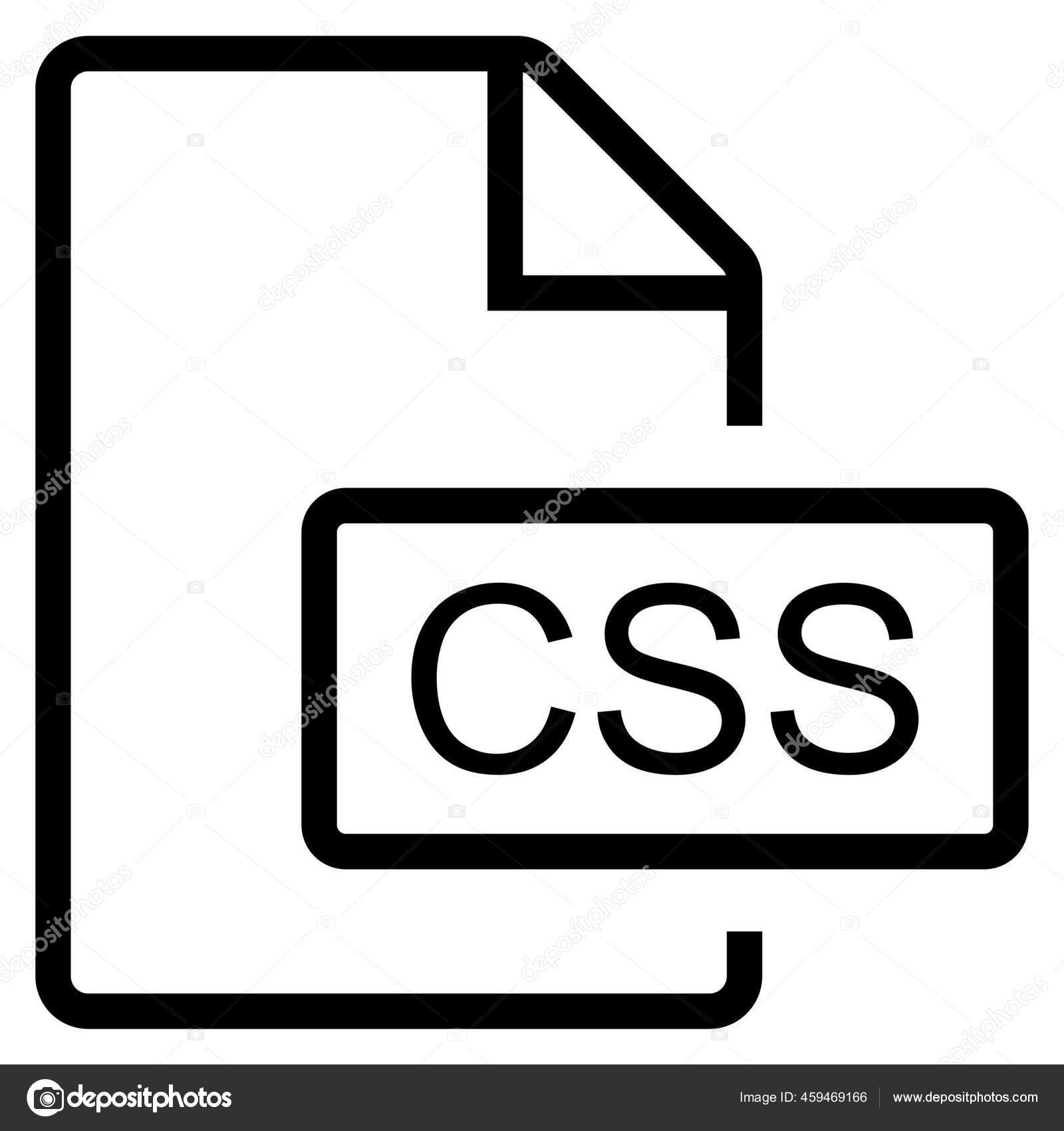 Mime Type Css Outline Icon Outline Style Stock Vector Image by ...