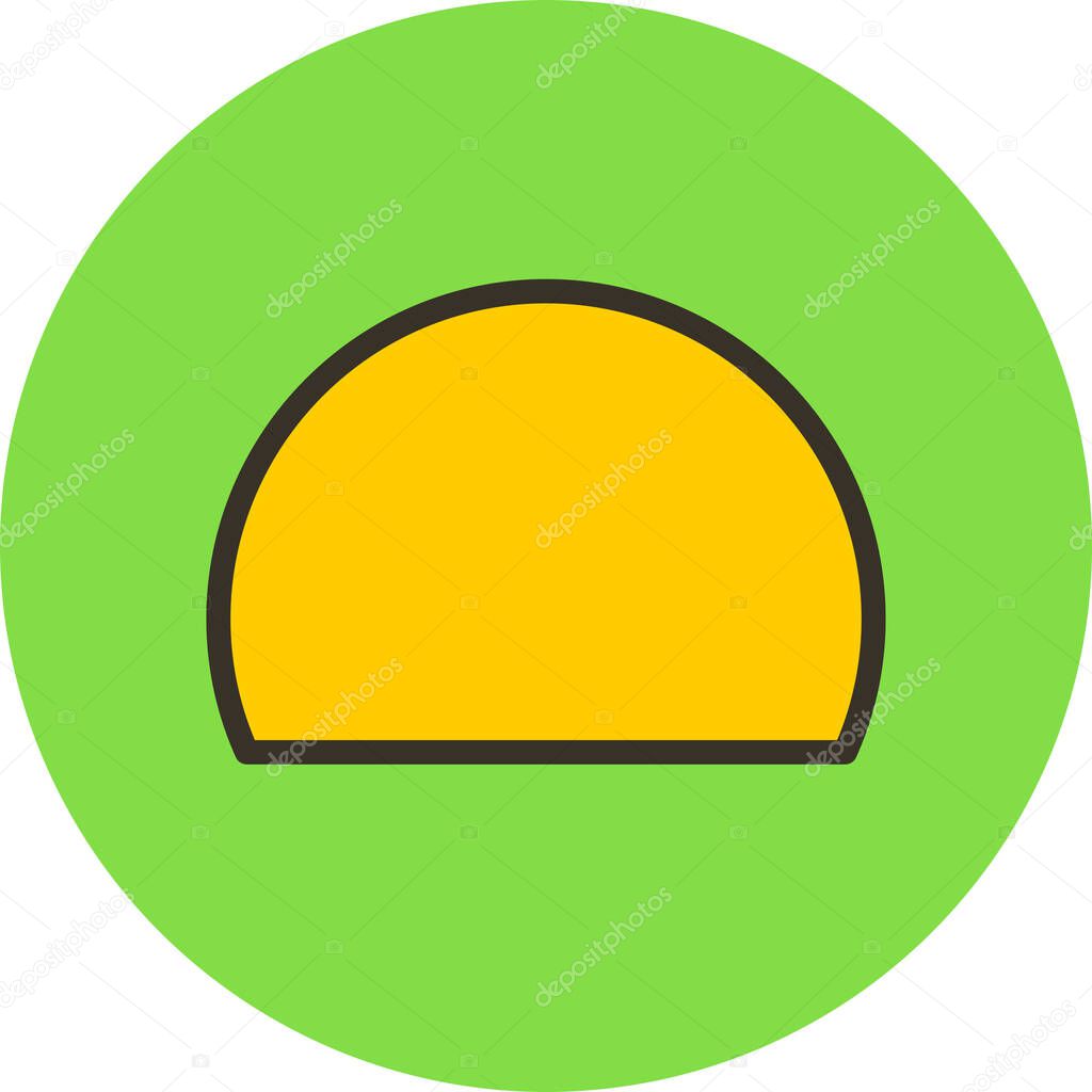 icono de semicírculo de logotipo de hemicirculo en estilo de contorno ...