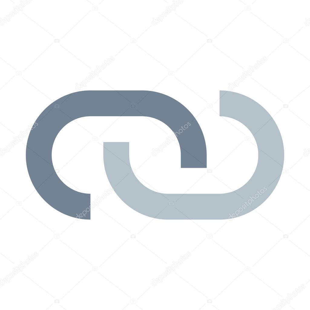 eslabón de conexión de cadena icono en estilo plano 2025