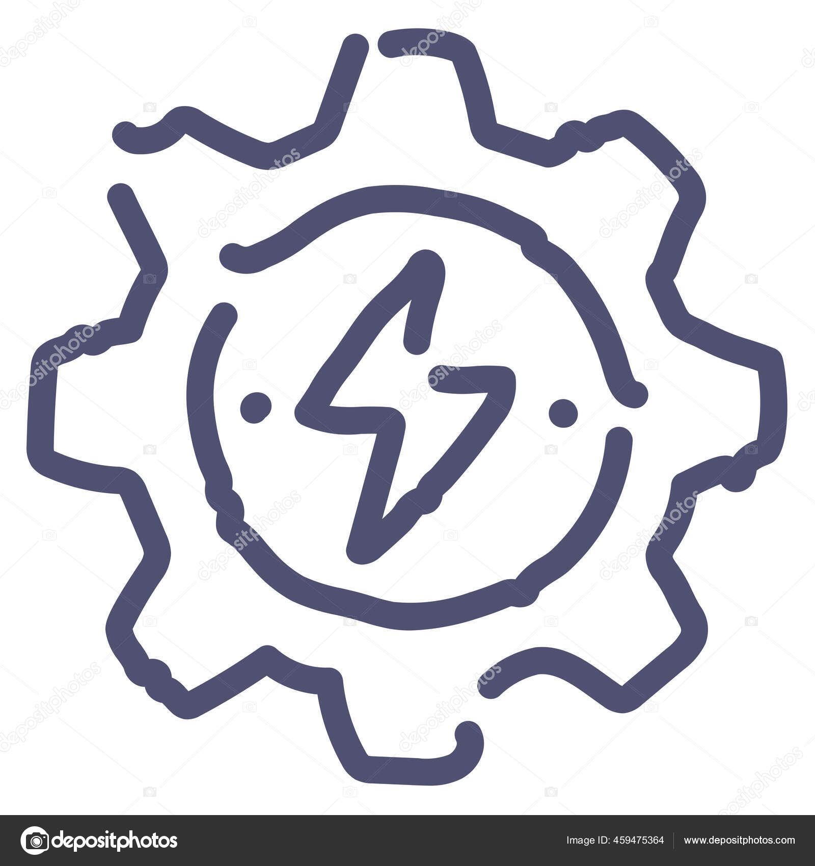 Generación Energía Icono Del Esquema Estilo Del Esquema Vector de stock ...