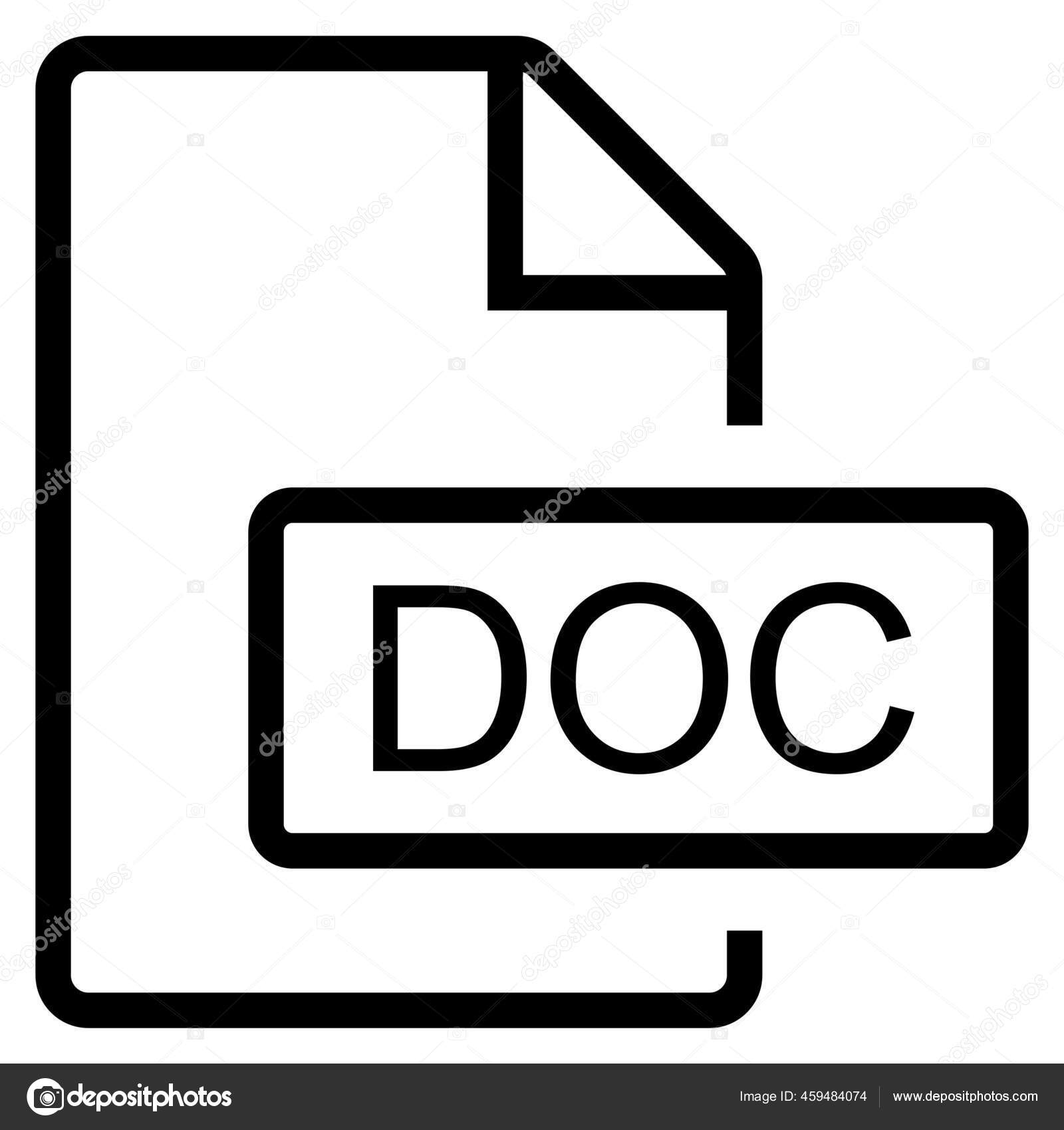 Doc Mime Type Outline Icon Outline Style Stock Vector by ©iconfinder ...