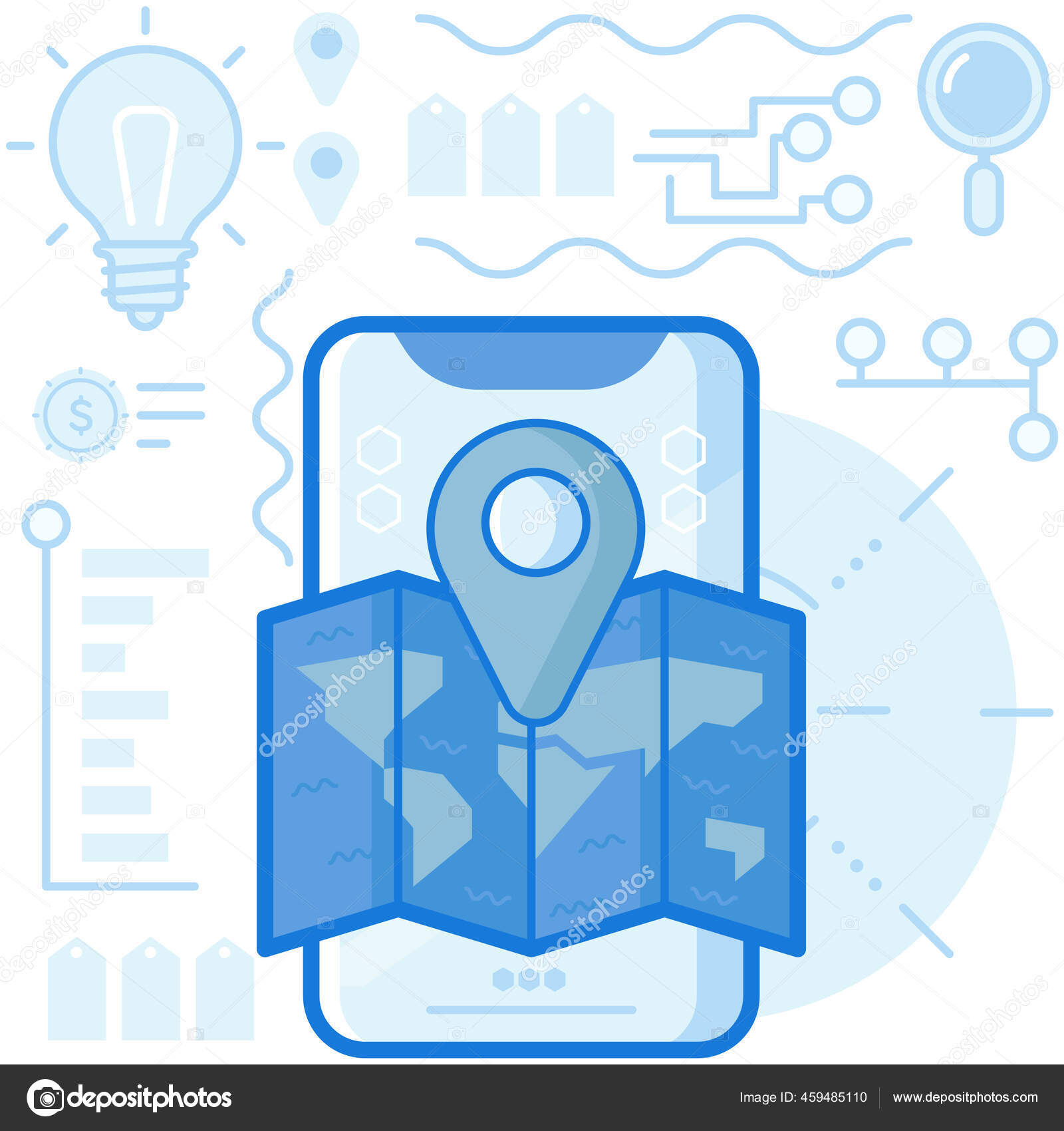Destination Location Map Icon Stock Vector by ©iconfinder 459485110