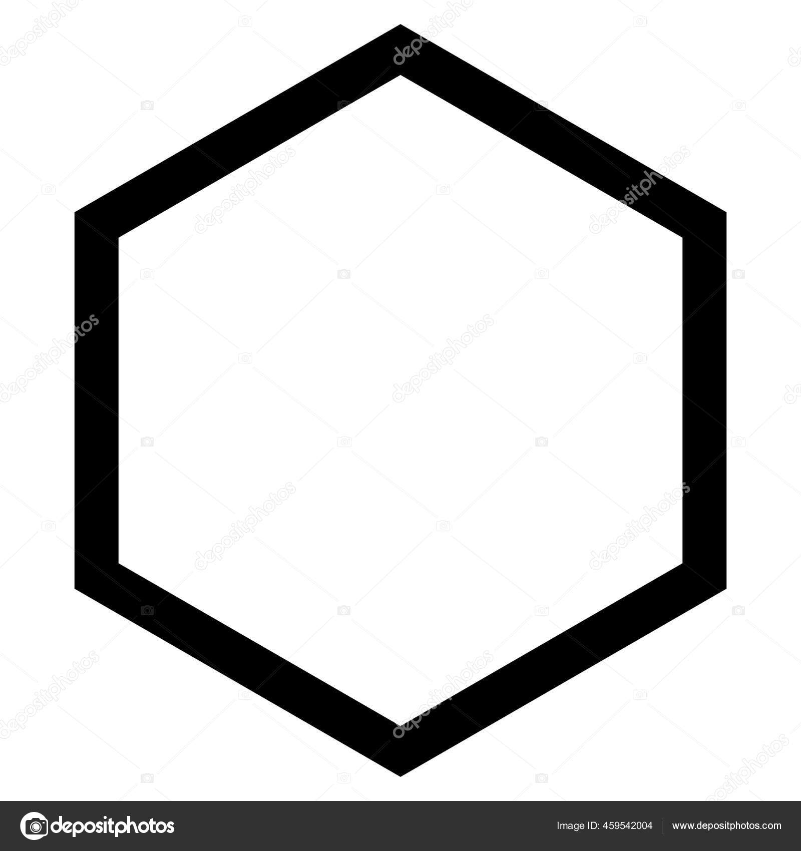 Hexagon Shape Outline Icon Outline Style Stock Vector by ©iconfinder ...