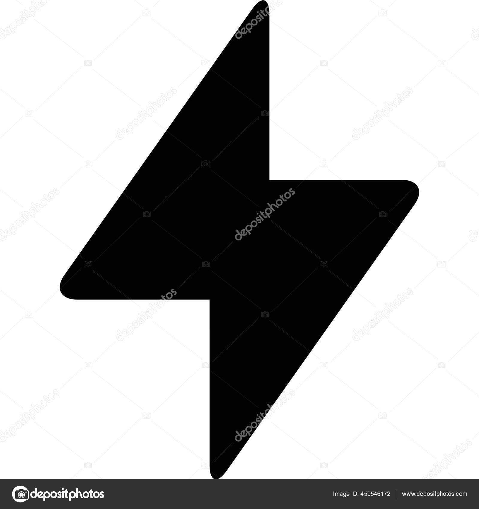 Energy Flash Power Icon Solid Style Stock Vector by ©iconfinder 459546172