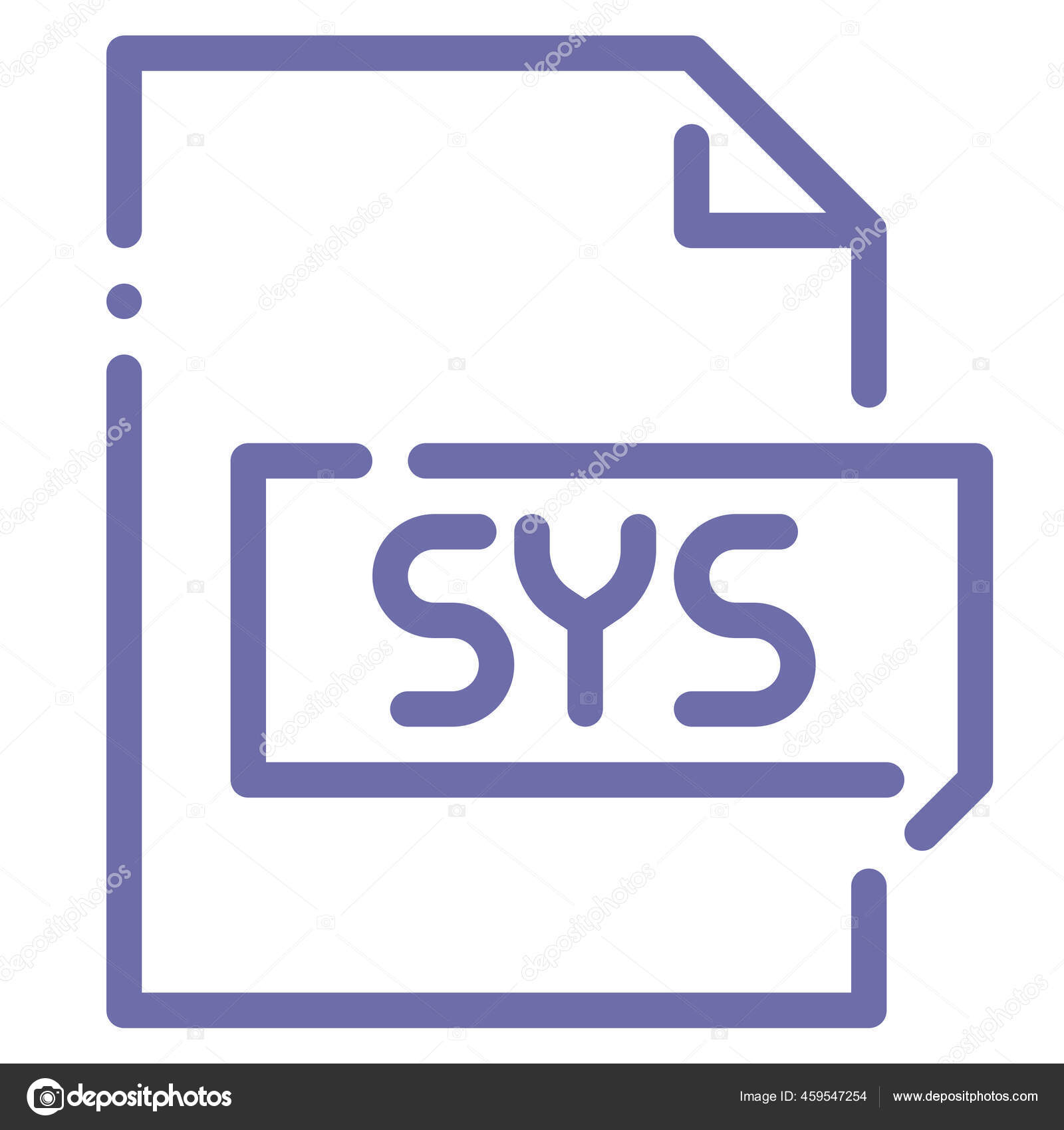 Extension File Sys Icon Stock Vector Image by ©iconfinder #459547254