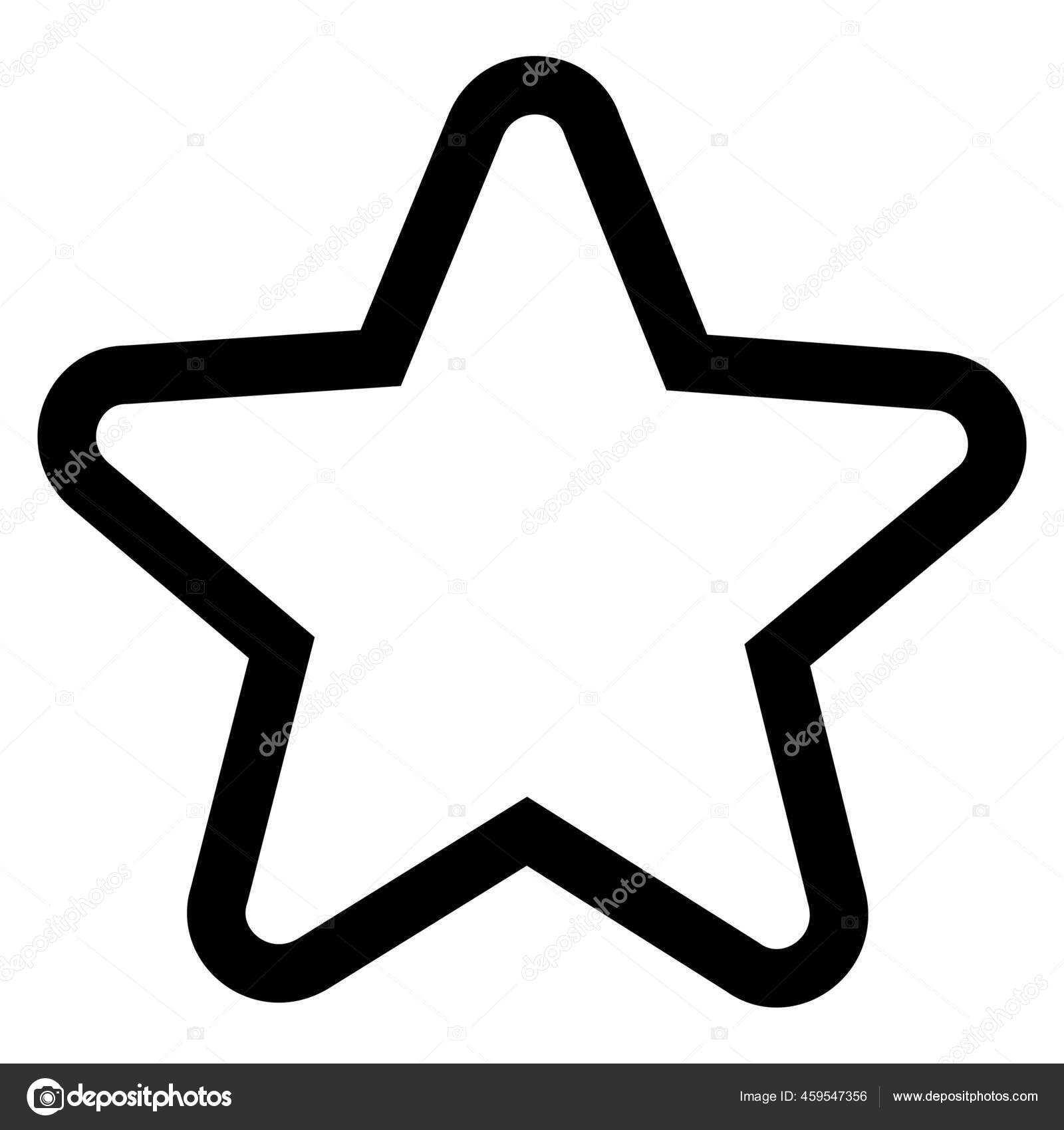 Star Rounded Shape Icon Outline Style Stock Vector by ©iconfinder 459547356