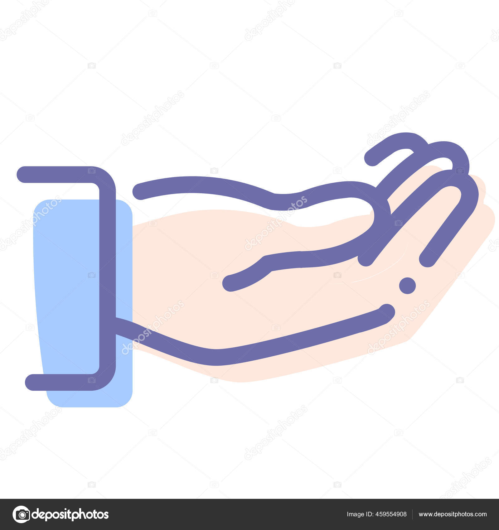 Donate Hand Request Icon Avatars Category Stock Vector Image by ...