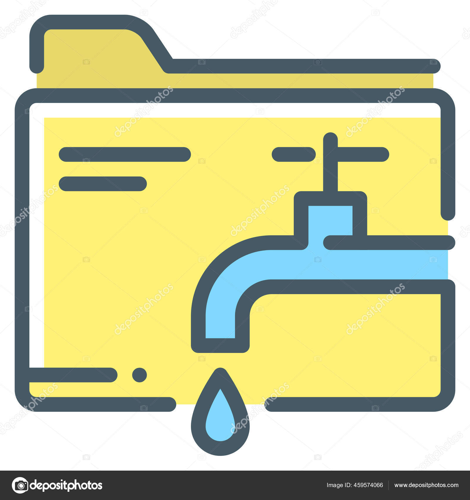 Information Leaking Folder Icon Stock Vector By ©iconfinder 459574066