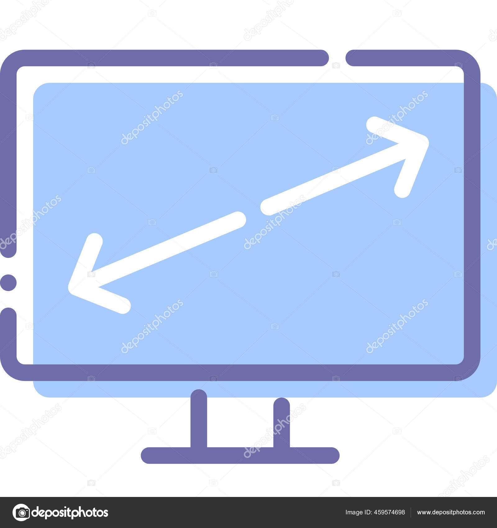 Diagonal Display Monitor Icon Stock Vector by ©iconfinder 459574698