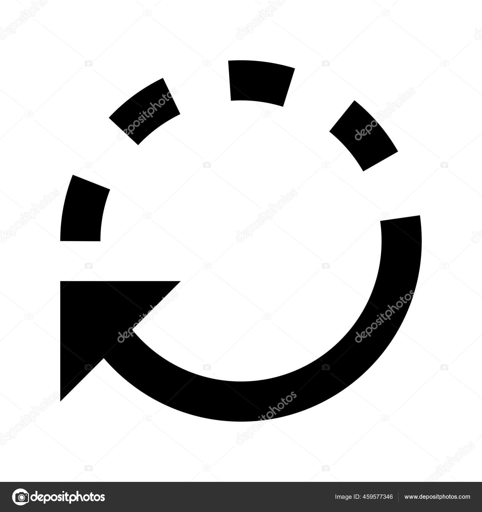 Arrow Rotate Slow Icon Solid Style Stock Vector Image by ©iconfinder ...