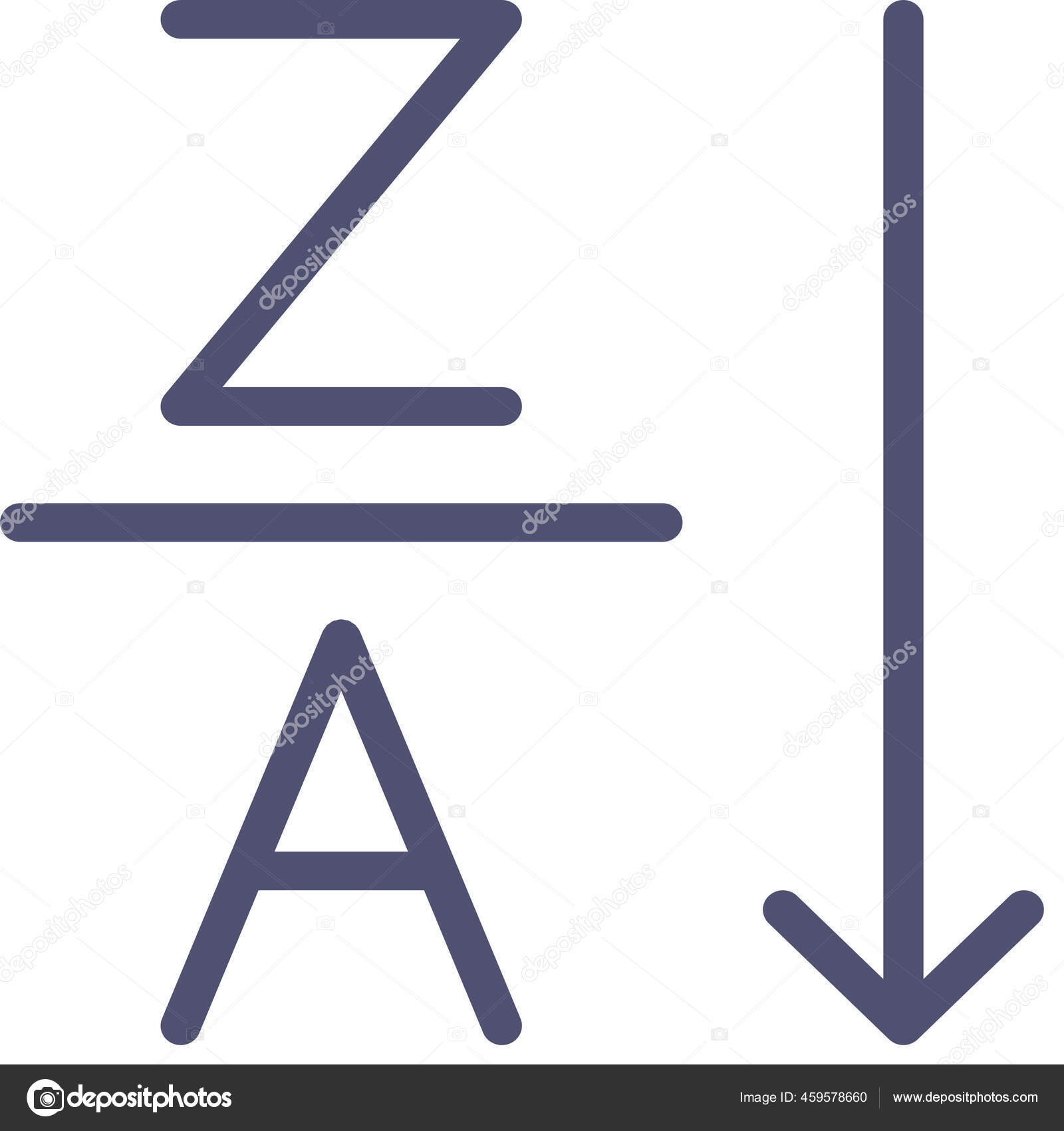 Alphabetical Order Sort Icon Outline Style Stock Vector Image by ...