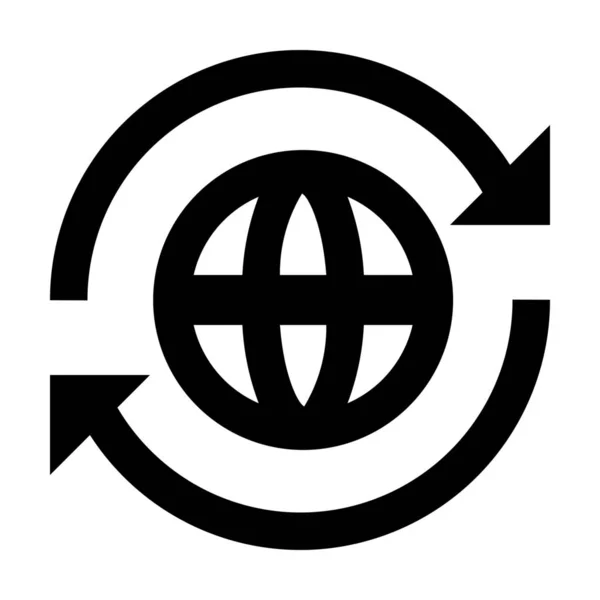 Arrow Earth Icon Solid Style Stock Vector by ©iconfinder 460976844