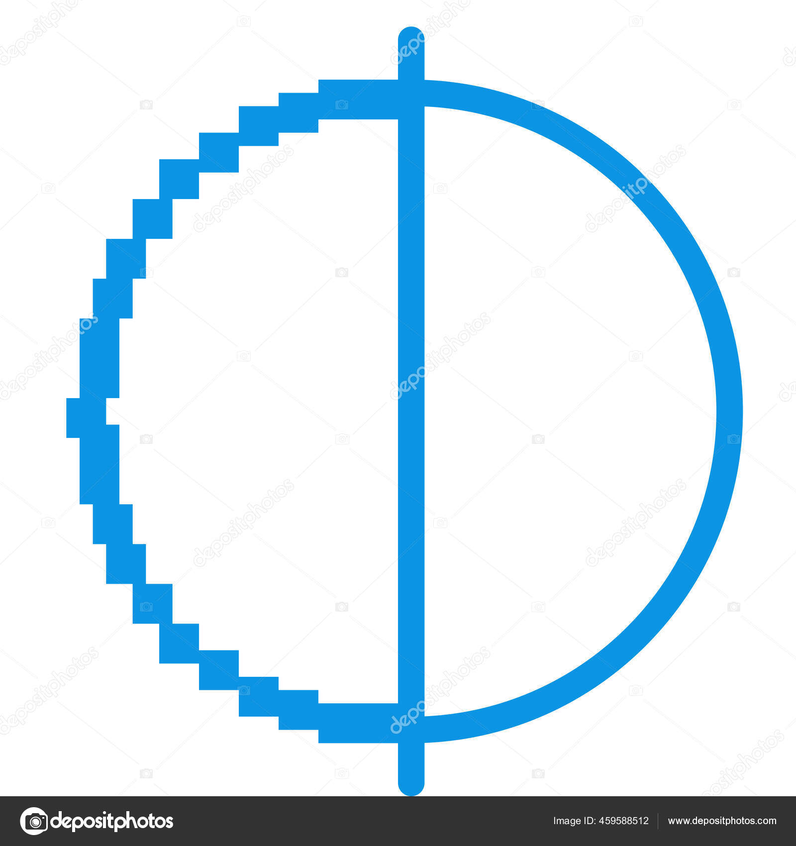 Aliasing Icono Calidad Antialiasing Estilo Contorno Lleno Vector de ...