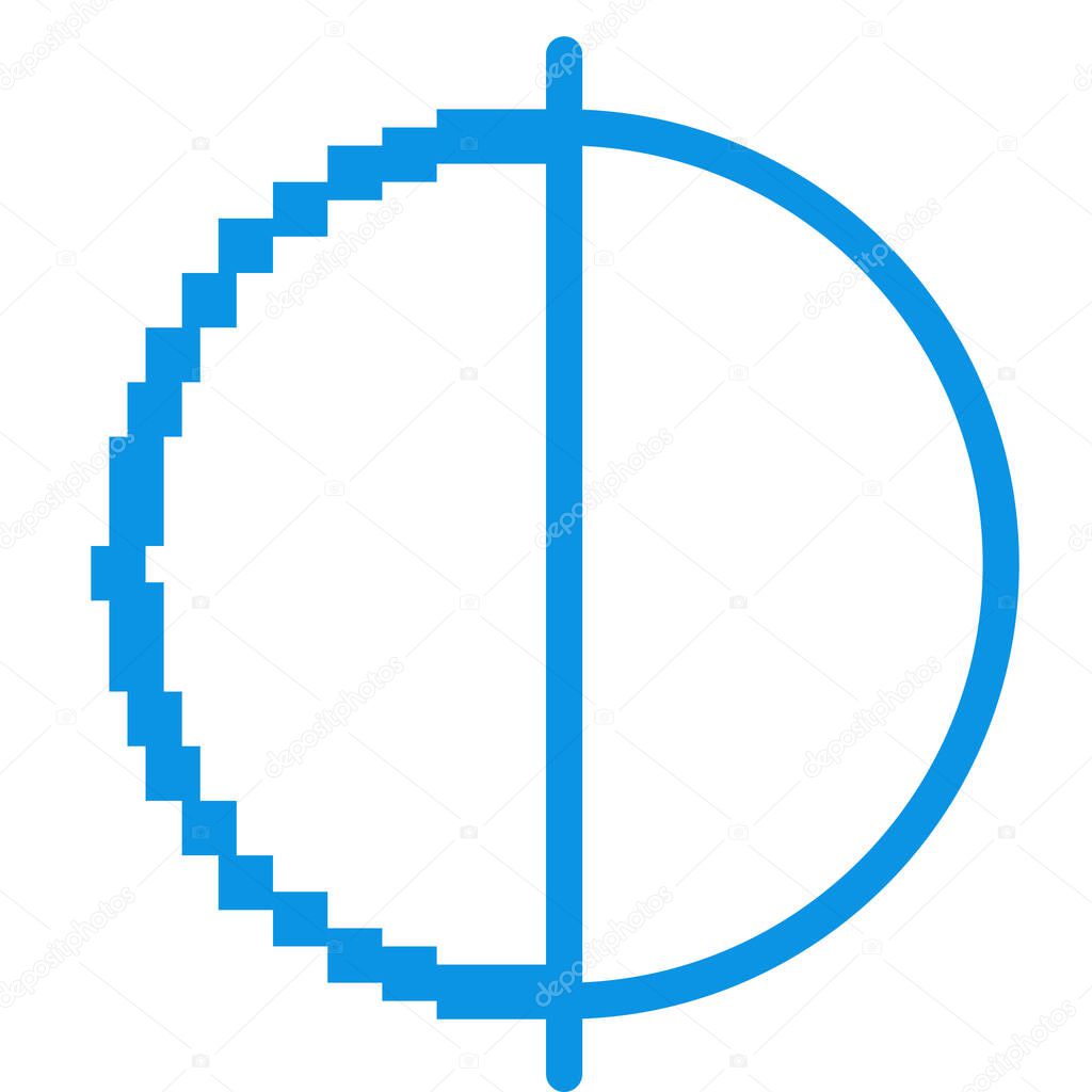 Aliasing Icono Calidad Antialiasing Estilo Contorno Lleno Vector de ...