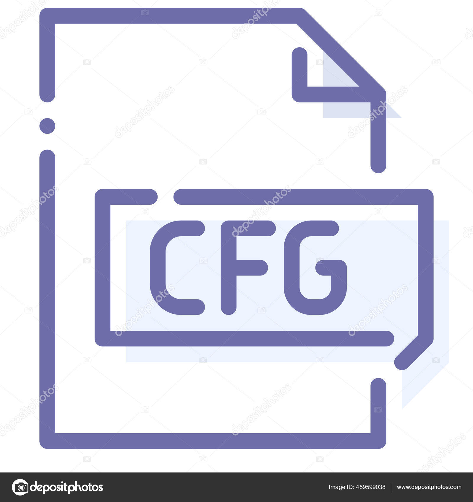 Cfg Config Extension Icon Files Folders Category Stock Vector Image by ...