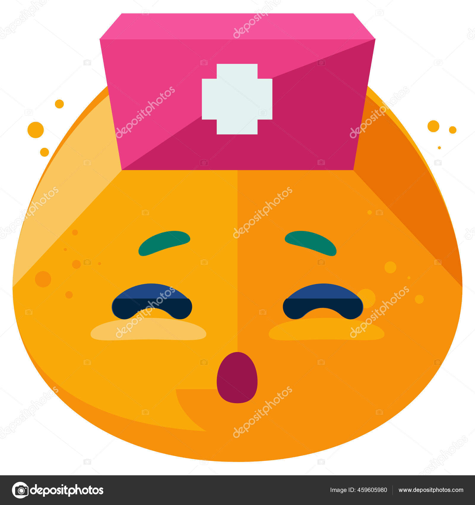 Emoji Emoticon Visage Medical Nurse Smiley Icon Emoticons Vol Vecteur ...