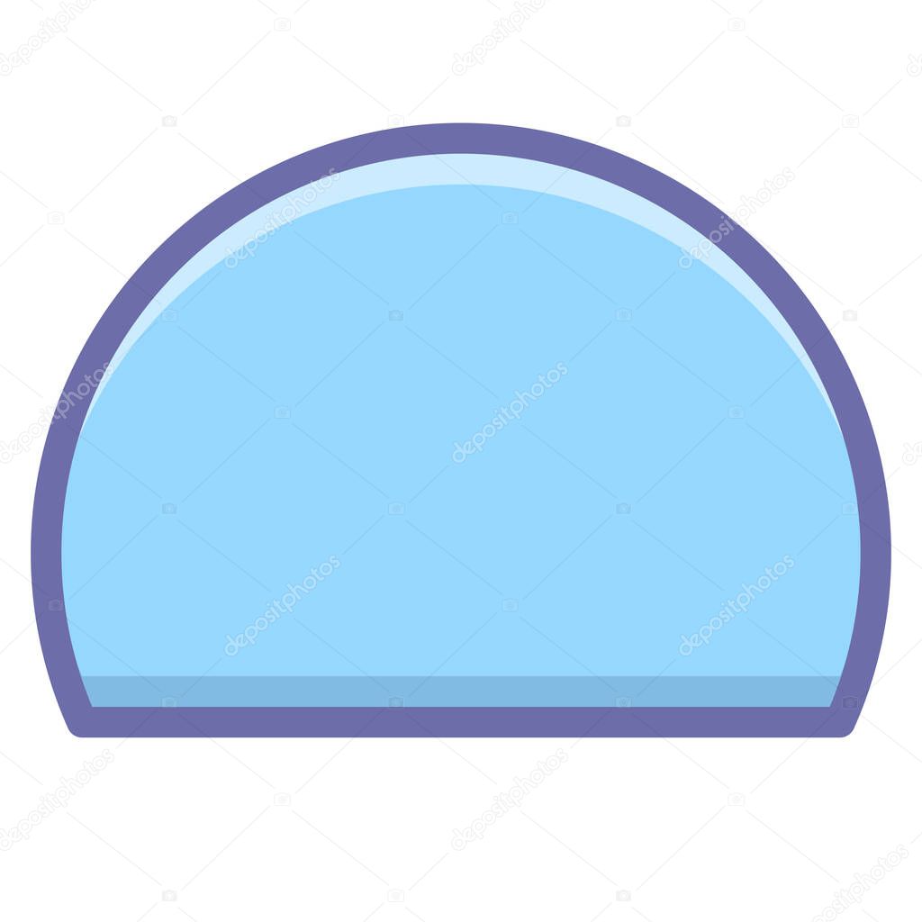 icono de semicírculo de logotipo de hemicirculo en estilo de contorno ...