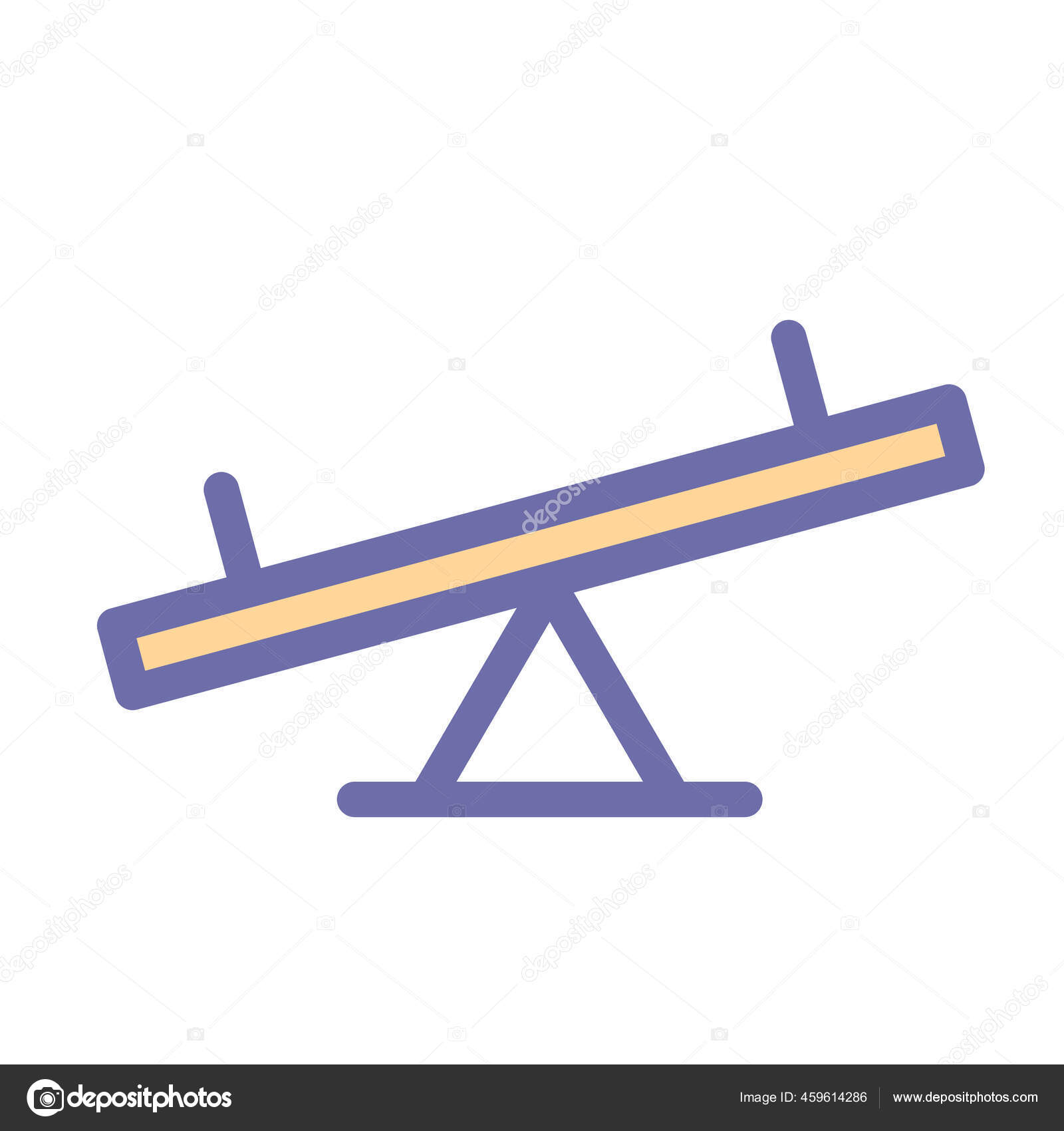 Kids Park Teeter Icon Filled Outline Style Stock Vector by ©iconfinder ...