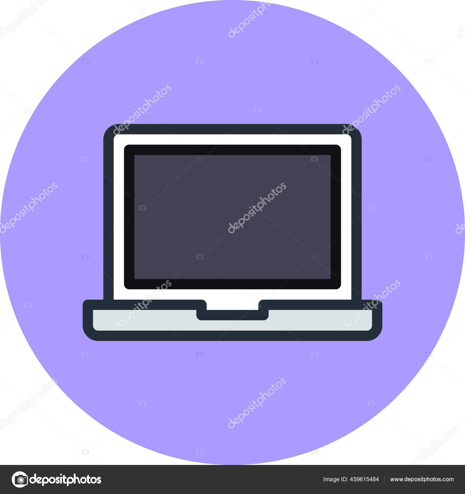 Computer Desktop Device Icon Filled Outline Style Stock Vector by ...