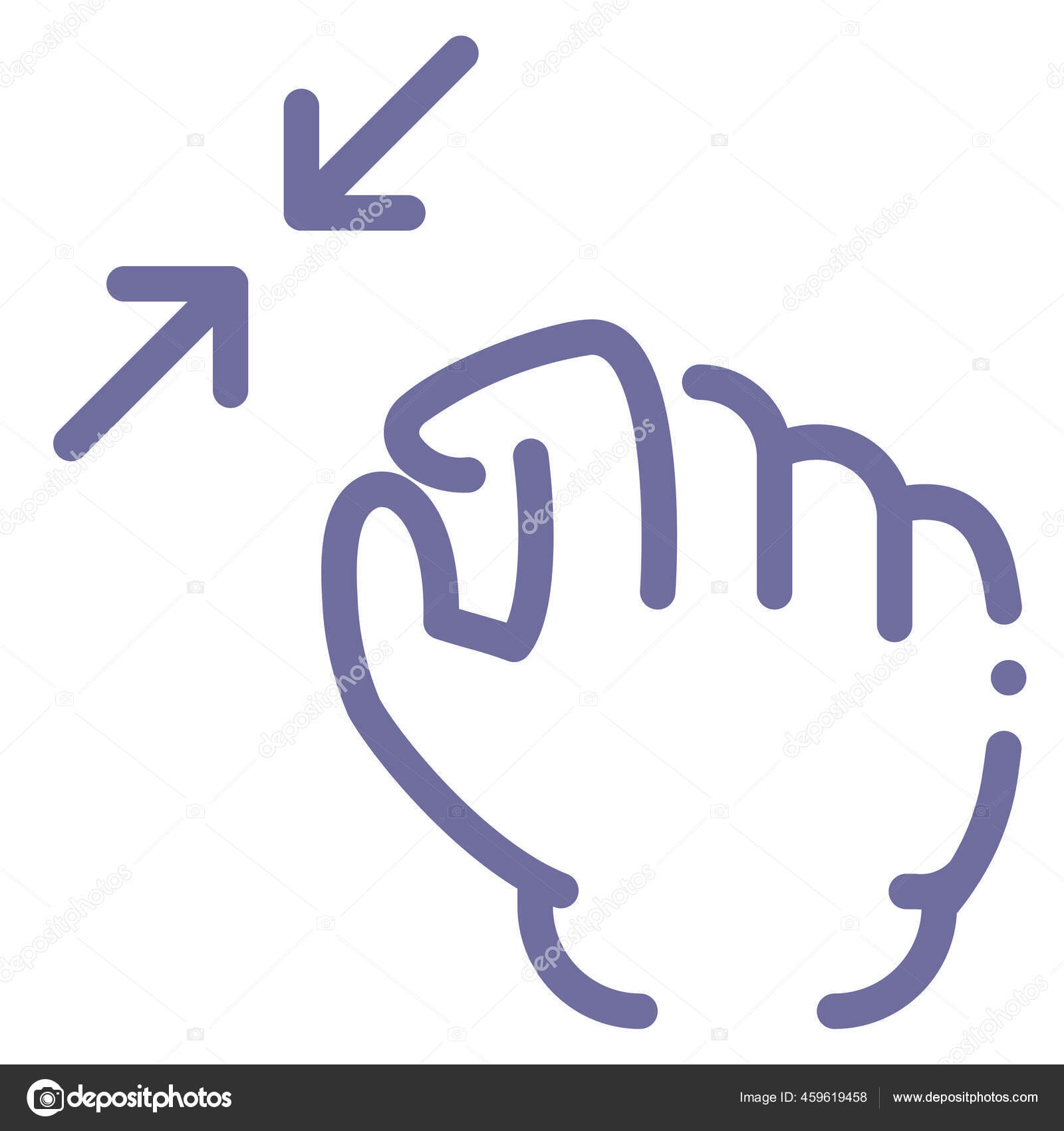 Gesto Apretón Mano Icono Categoría Touch Gestos Mano Vector de stock ...