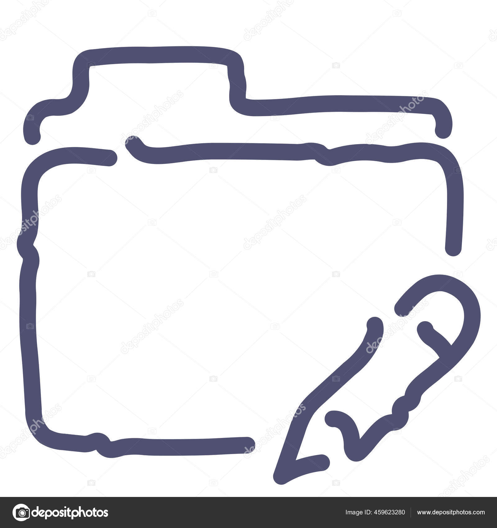 Edit Berkas Ikon Folder Dalam Gaya Outline Vektor Stok oleh ©iconfinder ...