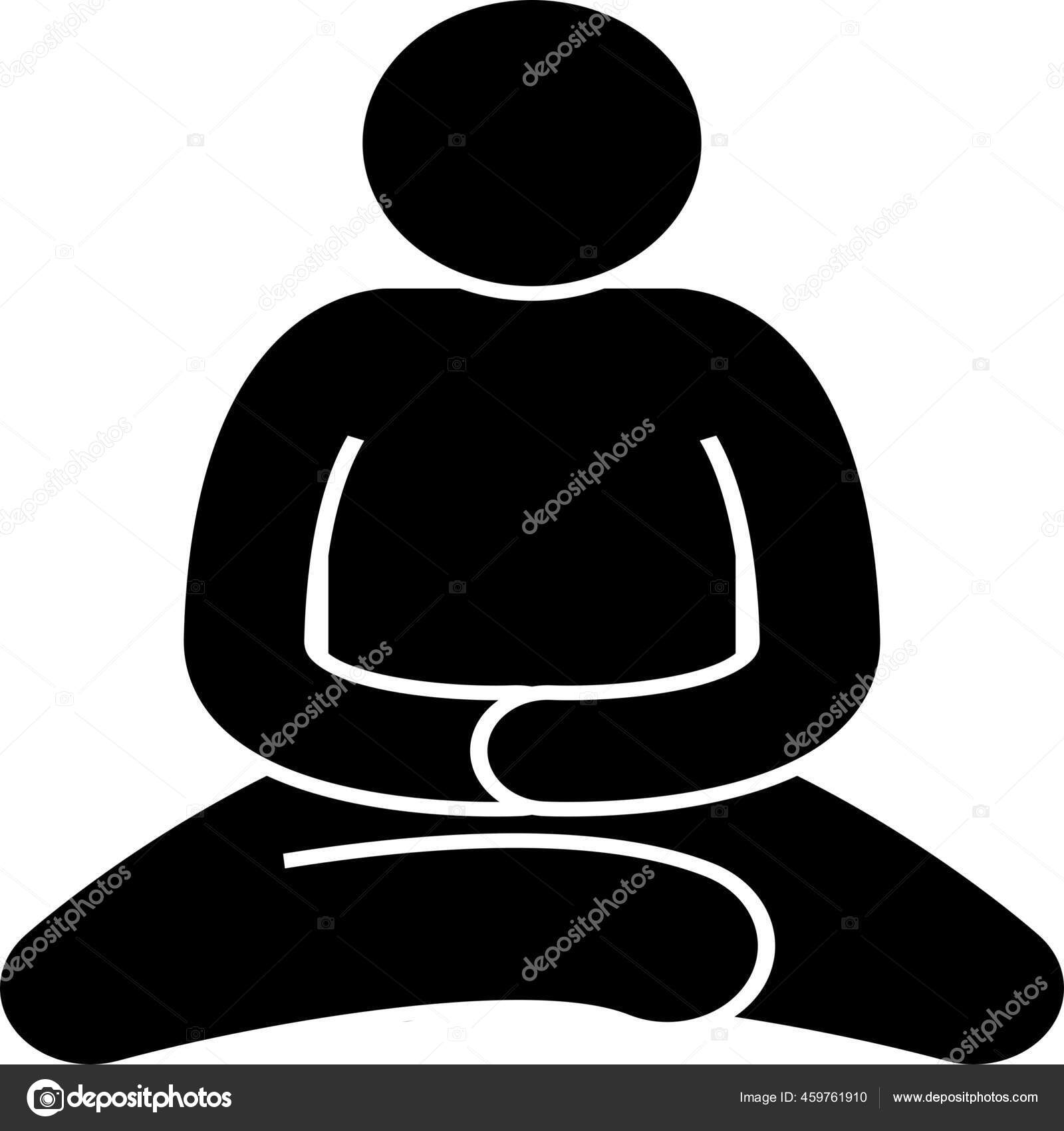 Buddhism Buddhist Meditate Icon Solid Style Stock Vector by ©iconfinder 459761910