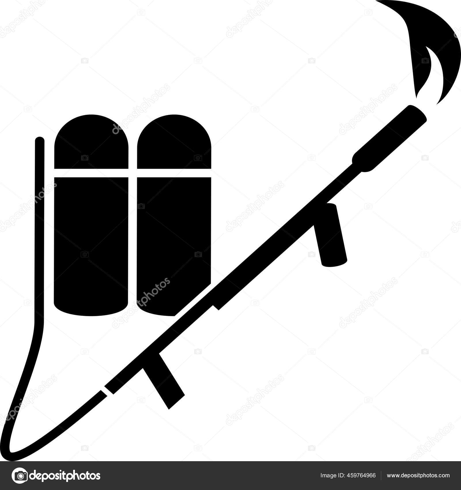 Fire Flame Flamethrower Icon Solid Style Stock Vector Image by ©iconfinder #459764966