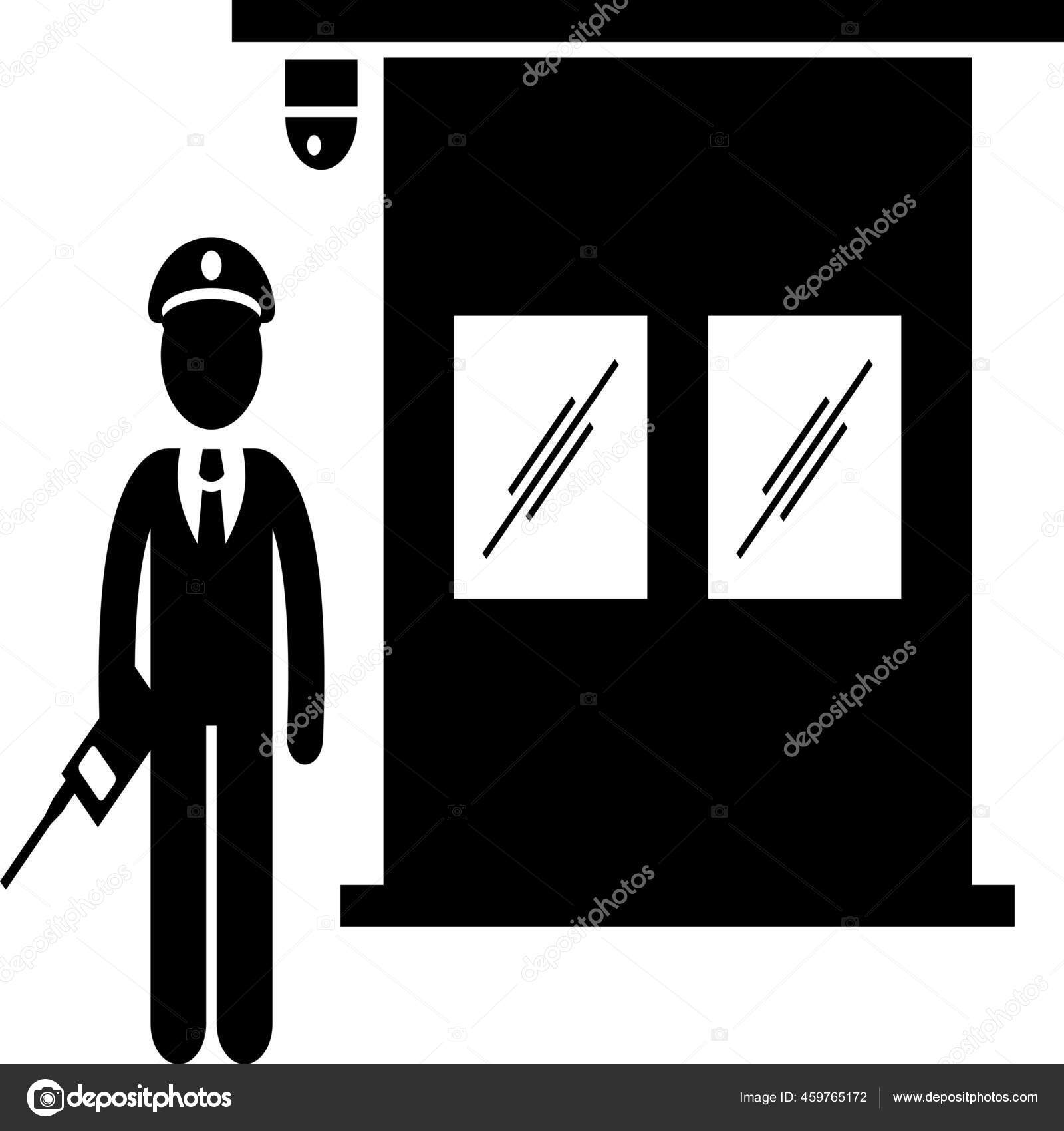 Guardia Guardia Icono Seguridad Estilo Sólido Vector de stock ...
