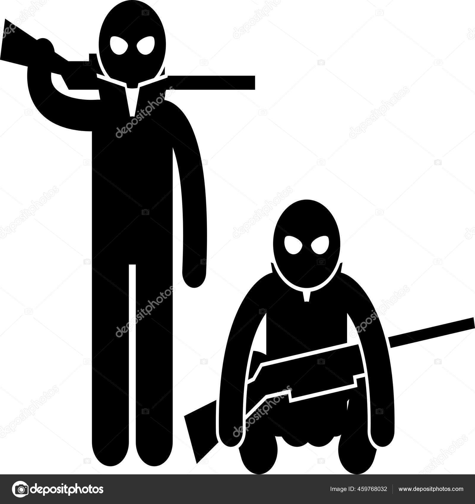 Attackers Criminals Group Icon Solid Style Stock Vector Image by ...