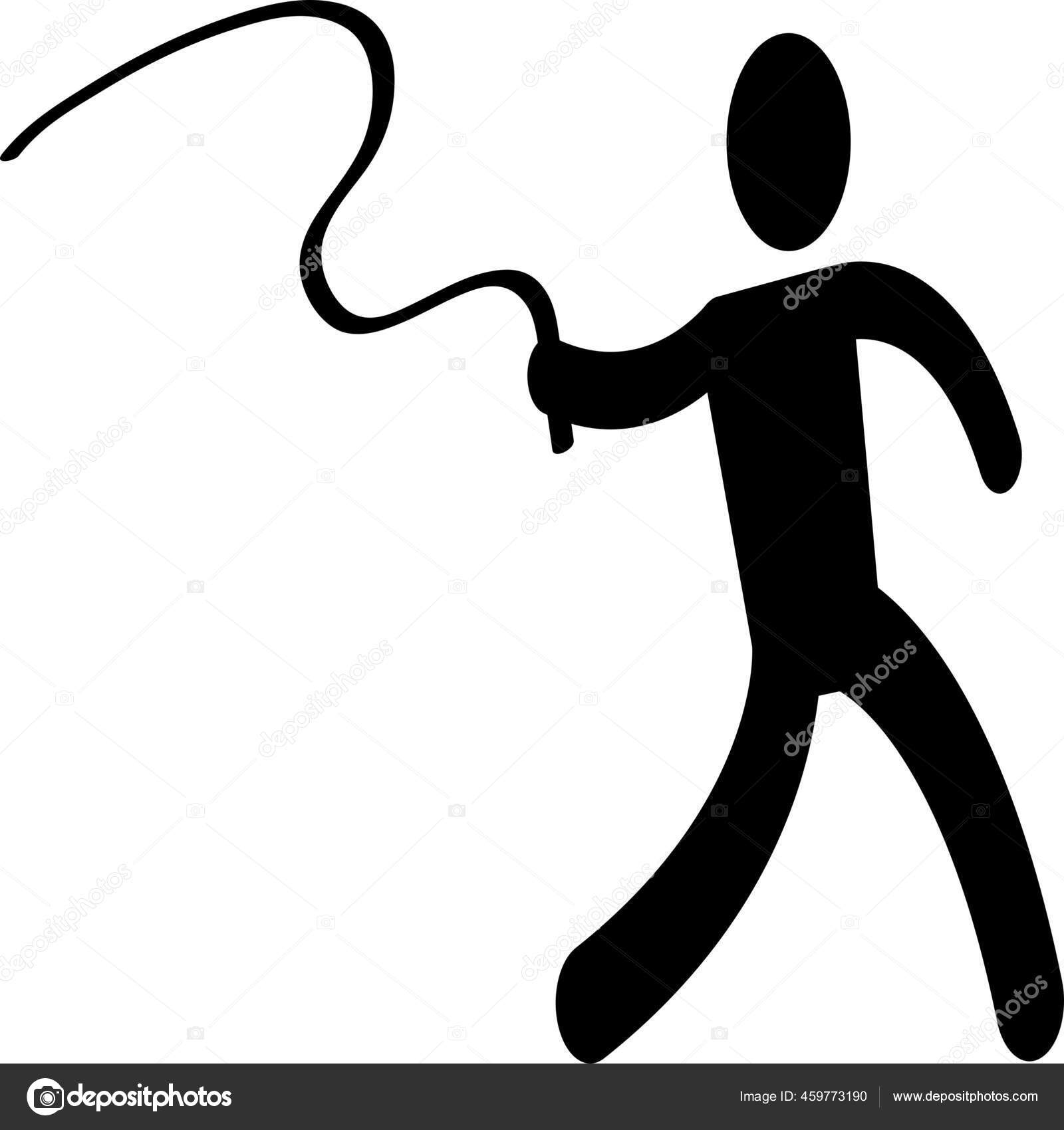 Beating Executor Person Icon Solid Style Stock Vector Image by ...