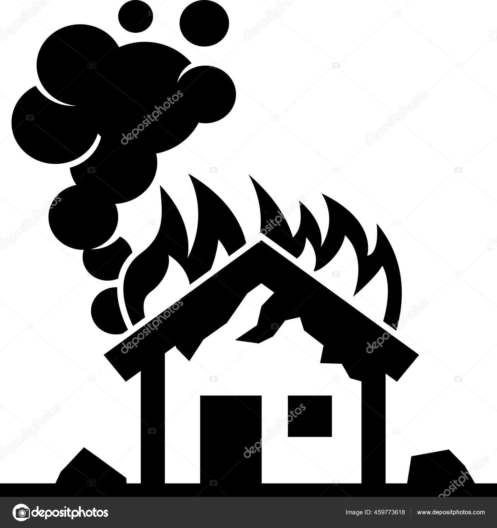 Fire House Solid Icon Solid Style Stock Vector by ©iconfinder 459773618