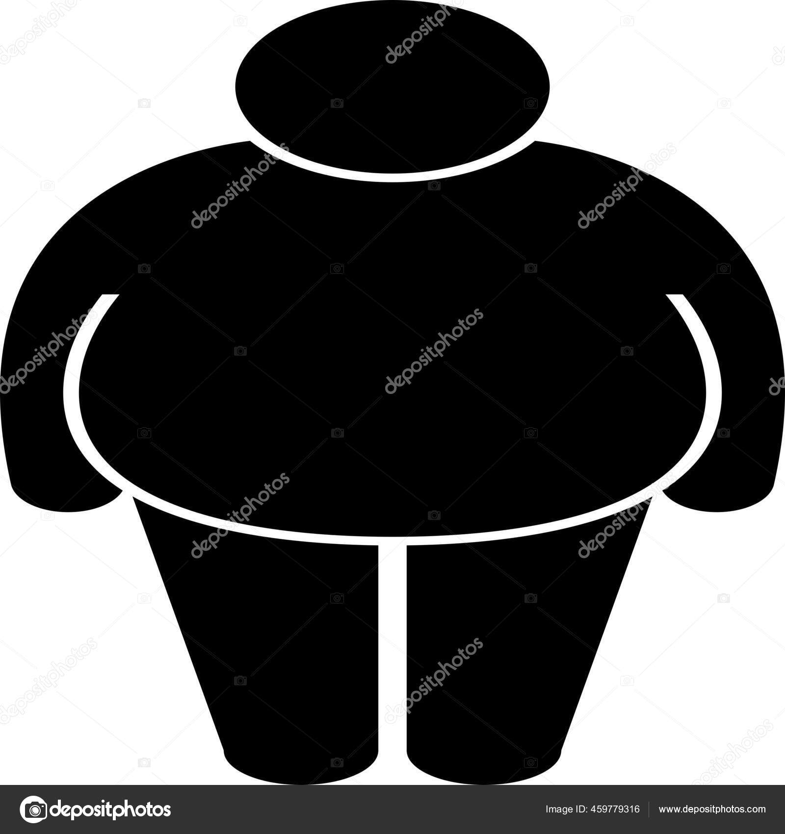 Obese Obesity Overweight Icon Solid Style Stock Vector by ©iconfinder ...