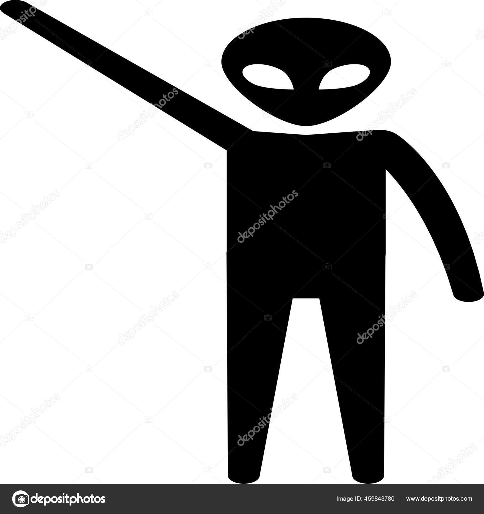 Alien Hand Raising Icon Stock Vector by ©iconfinder 459843780