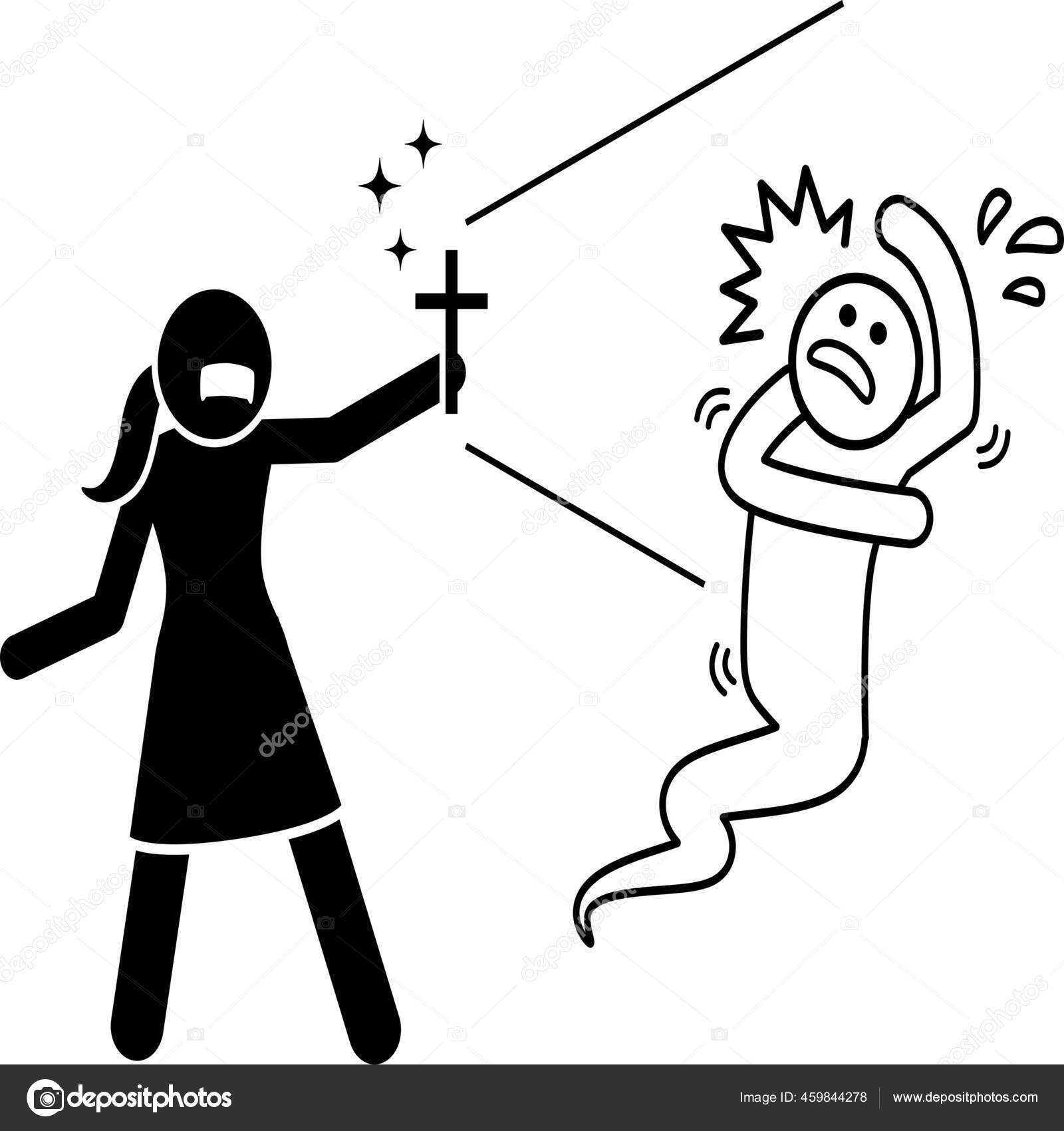 Exorcizar Exorcismo Icono Exorcista Vector de stock #459844278 de ...